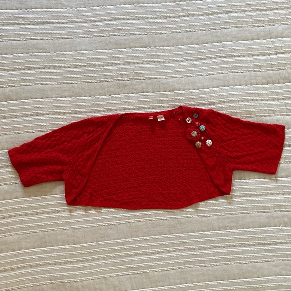 Anthropologie | Sweaters | Vintage Moth Cropped Button Shrug | Poshmark